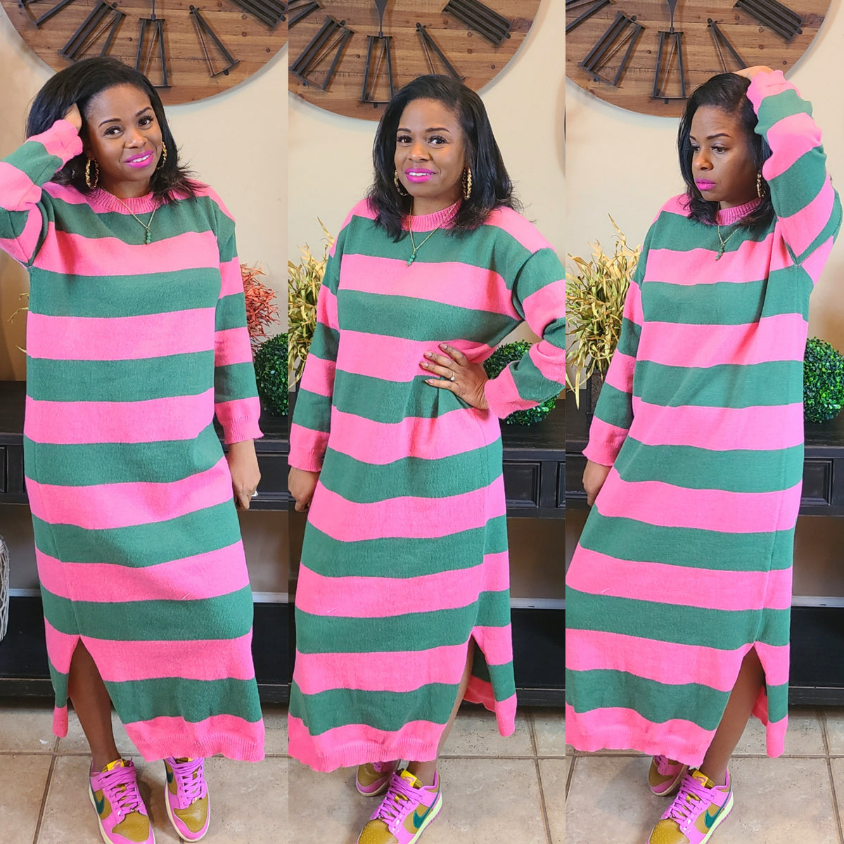 Pretty Posh'd Striped Sweater Dress – ThePinkBoutique